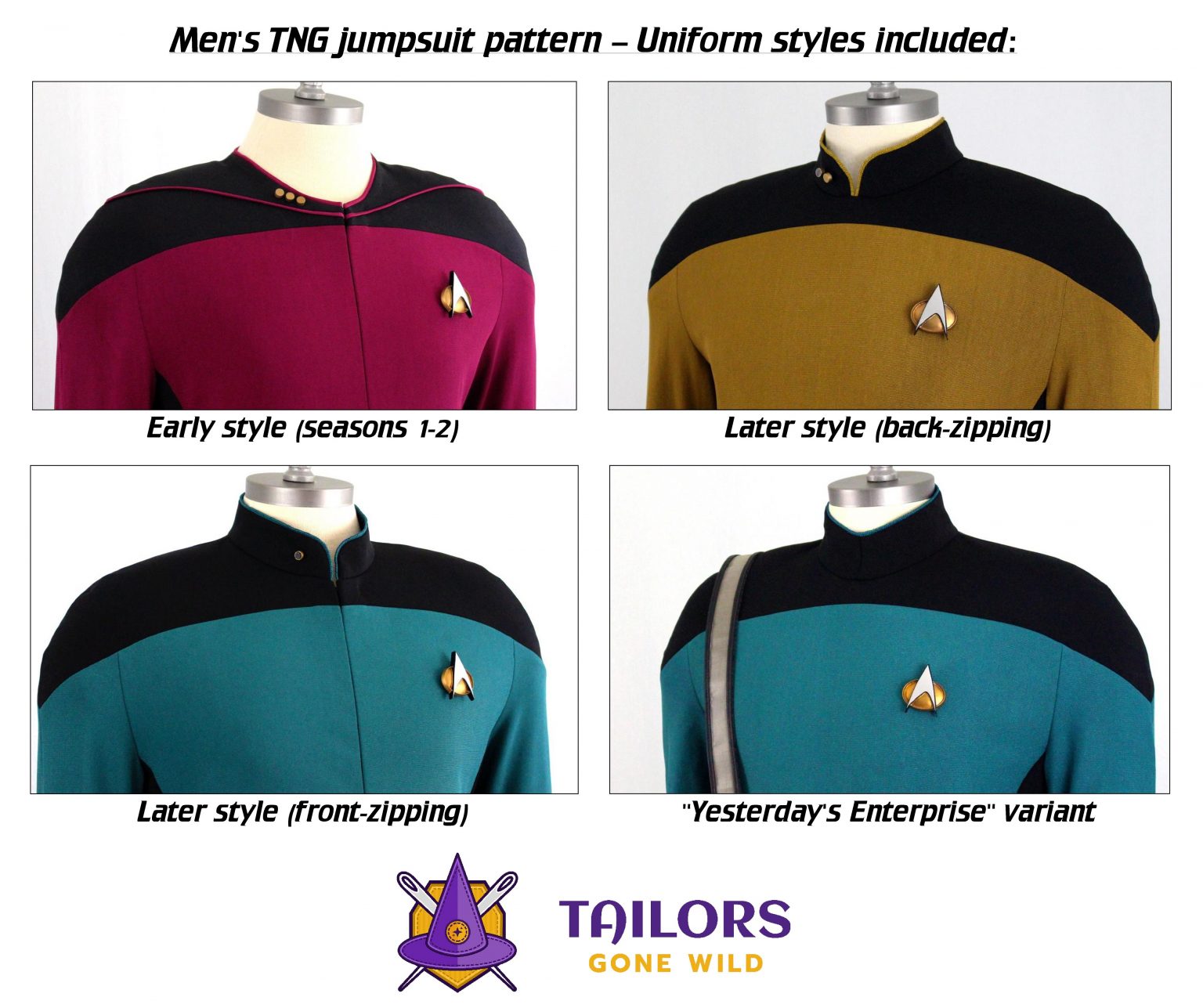Men's TNG Jumpsuit Sewing Pattern - Tailors Gone Wild